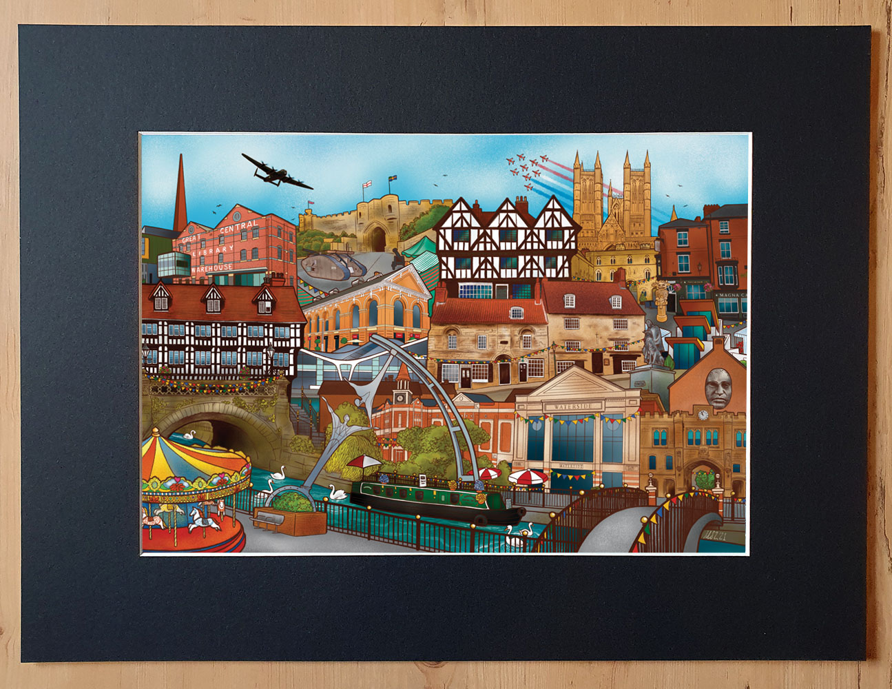 Mel Langton Art - Colourful Lincoln Art Prints